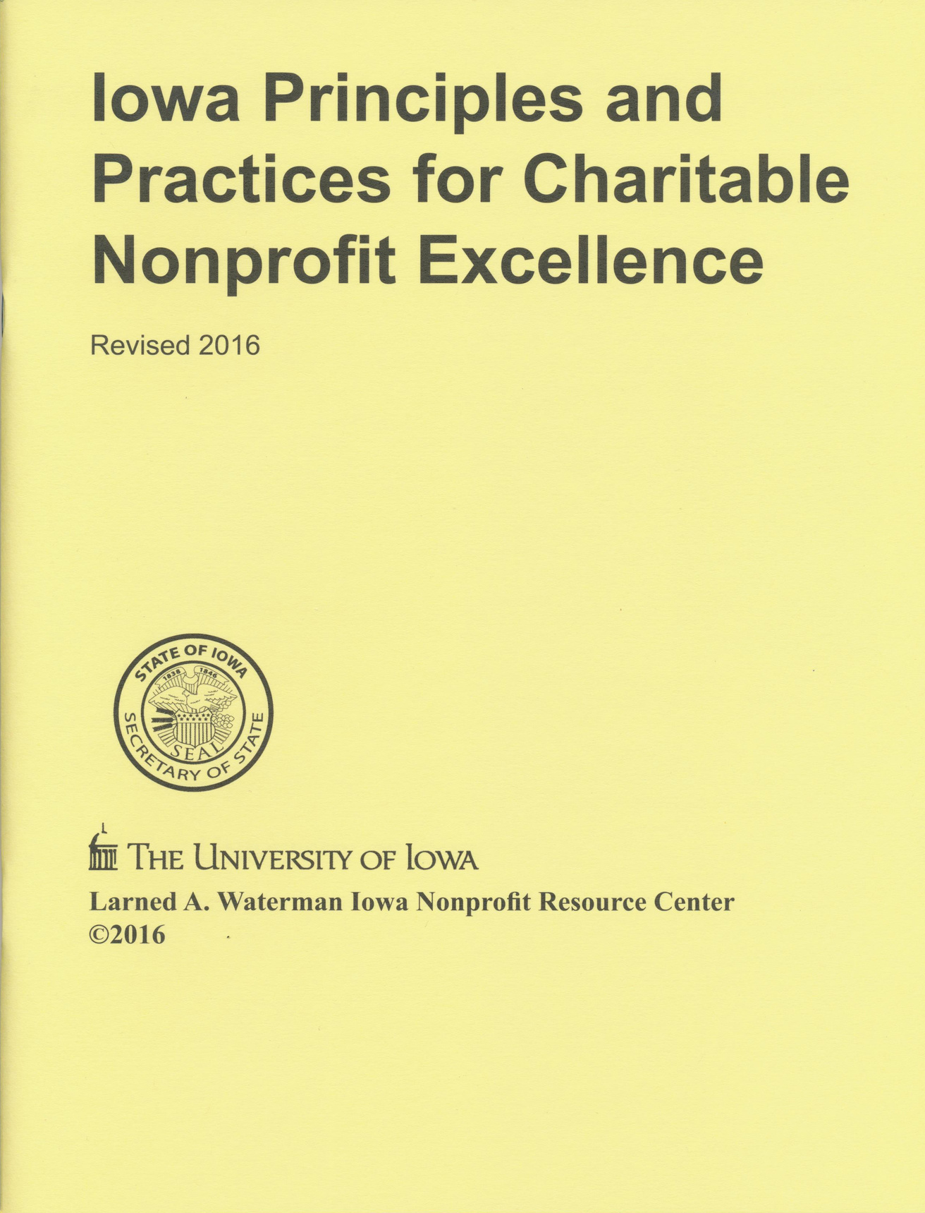 The Iowa Principles and Practices for Charitable Nonprofit Excellence ...